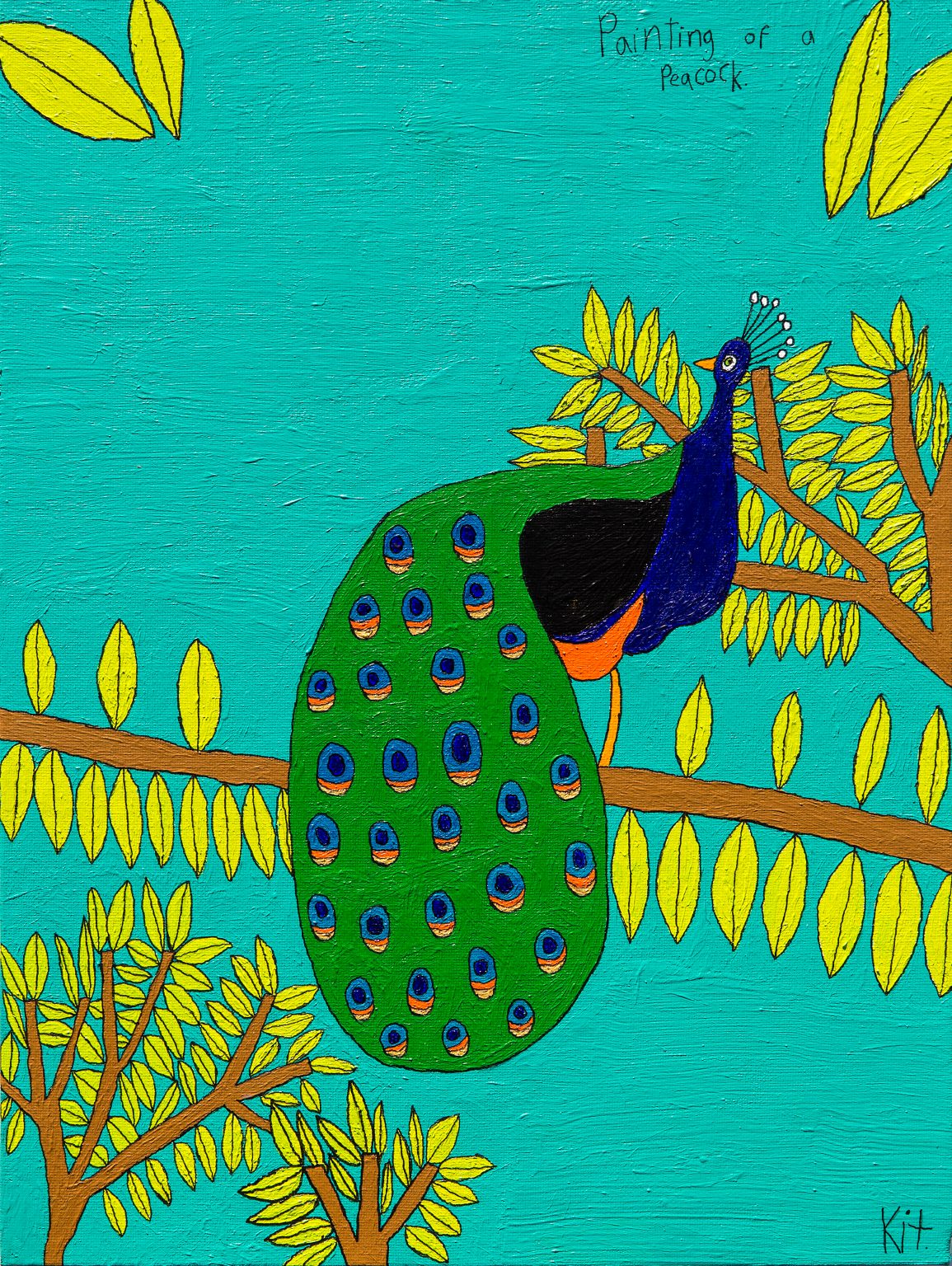 Painting Of A Peacock - Tutti Arts